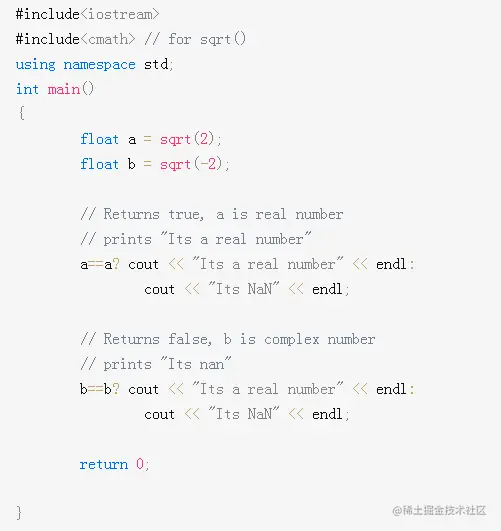 C/C++编程笔记：什么是NaN？如何检查NaN？什么是NaN？NaN，“非数字”的首字母缩写是一个例外，通常在表达式导 - 掘金