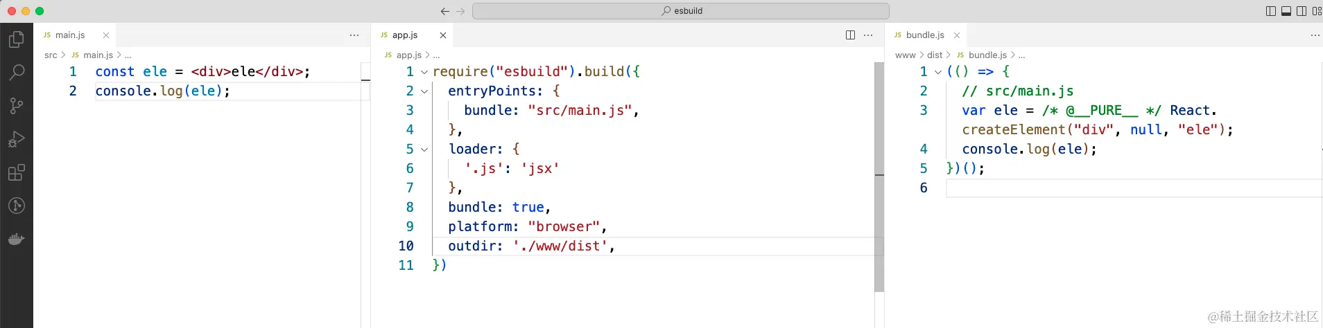 Esbuild API解读介绍esbuild中所有API的用法, 大多数API都包含了实践案例. 这些API即便大多数都 - 掘金