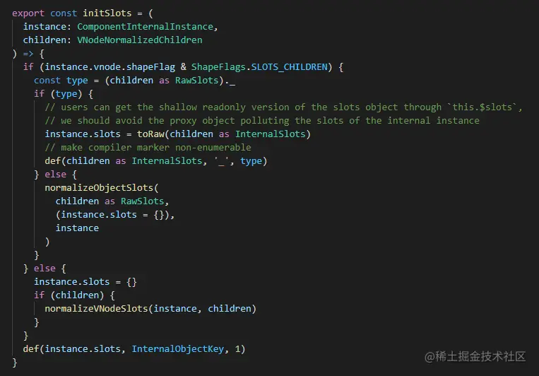 Vue3插槽（Slot）的实现原理那么Slot到底是什么呢？Slot其实是一个接受父组件传过来的插槽内容，然后生成VNo - 掘金
