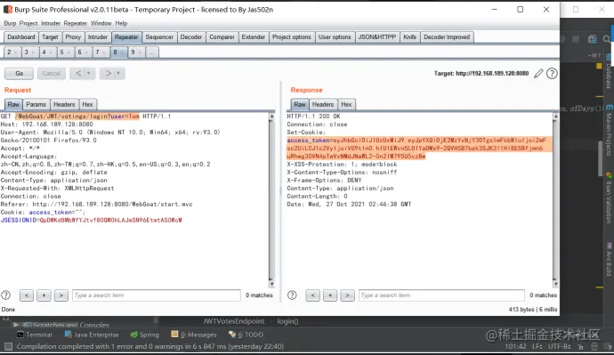 安全经典JWT算法漏洞1、什么是JWT？ JSON Web令牌（JWT）是一个开放标准（RFC 7519），它定义了一种 - 掘金