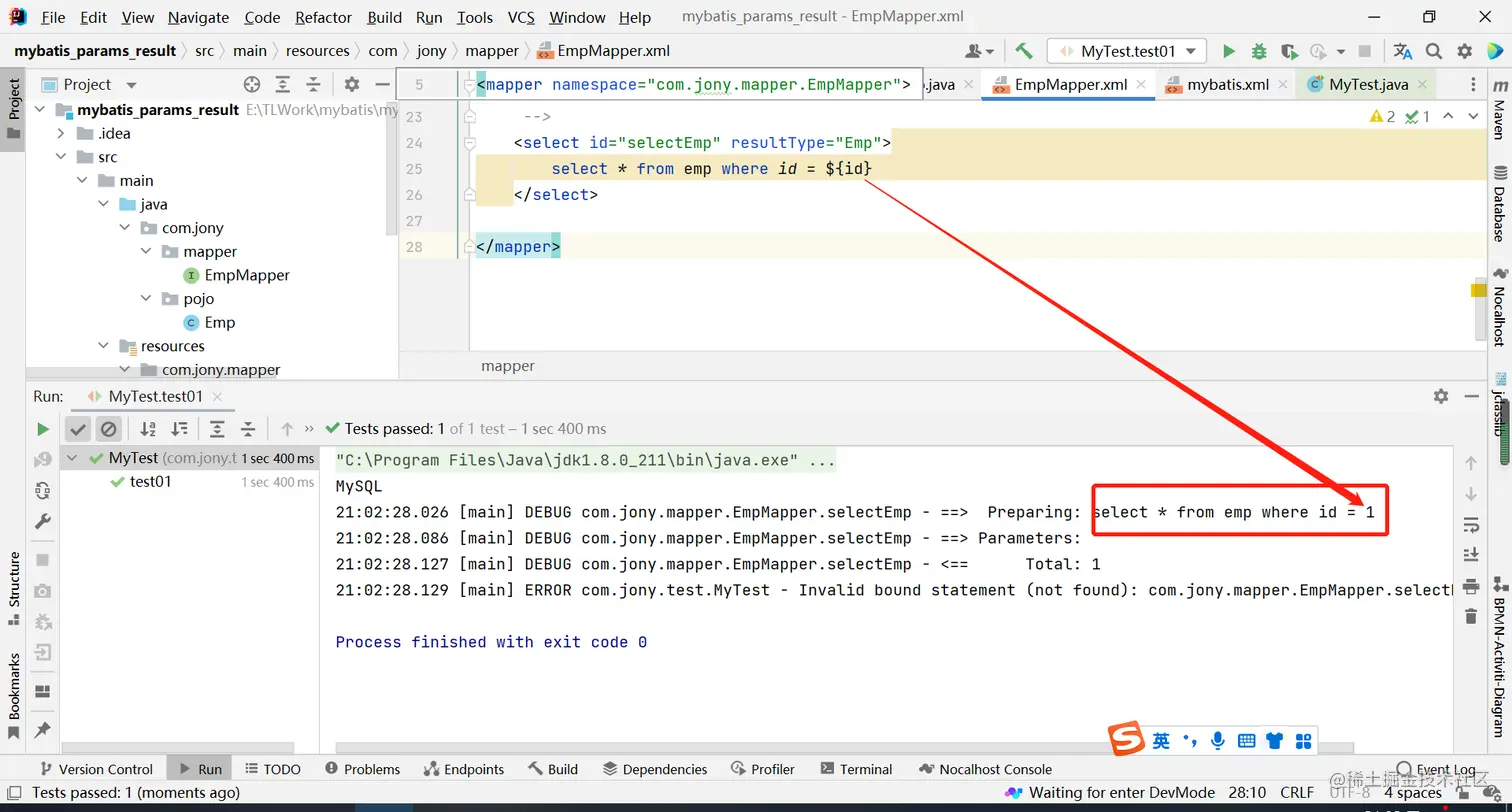 MyBatis基于XML的详细使用-参数、返回结果 处理一起养成写作习惯！这是我参与「掘金日新计划 · 4 月更文挑战」 - 掘金