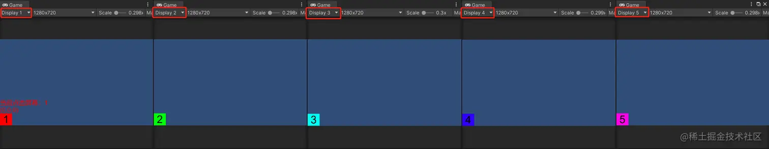 Unity实用功能之使用Display分屏及获取屏幕号在日常开发中，经常会遇到多屏幕开发，就是所谓的分屏。本片文章就主要 - 掘金