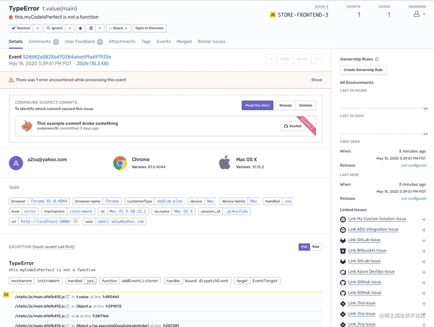 Sentry Web 前端监控 - 官方最佳实践教程创建一个 Sentry 项目 Step 1: 创建项目 Step 2 - 掘金