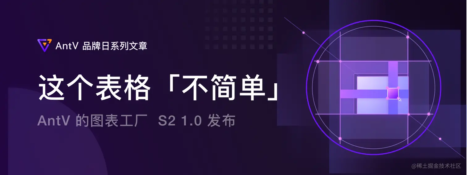 AntV S2：开箱即用的多维交叉分析表格S2 是蚂蚁体验技术部 AntV 团队推出的数据表可视化引擎，旨在提供高性能、 - 掘金