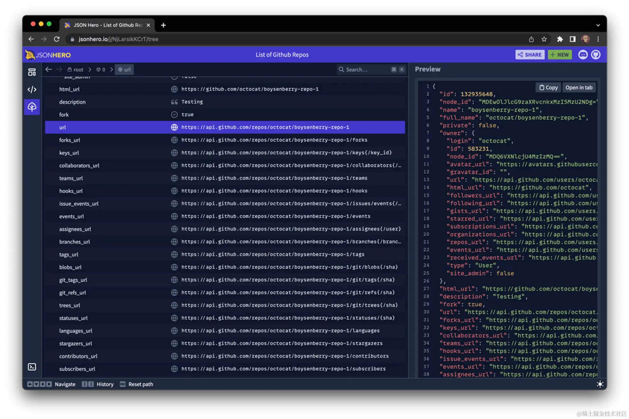 8K star！功能强大的开源JSON可视神器今天我们再推荐一款可视化的JSON调试工具，功能强大且开源免费，让你您快速 - 掘金