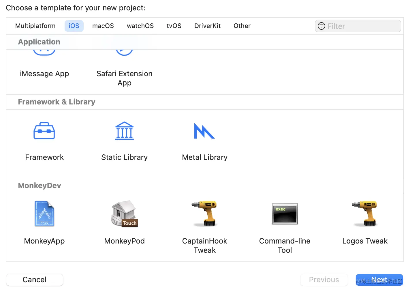 MonkeyDev使用一、简介 MonkeyDev是基于iOS OpenDev的升级，是一个为越狱和非越狱开发人员准备的 - 掘金