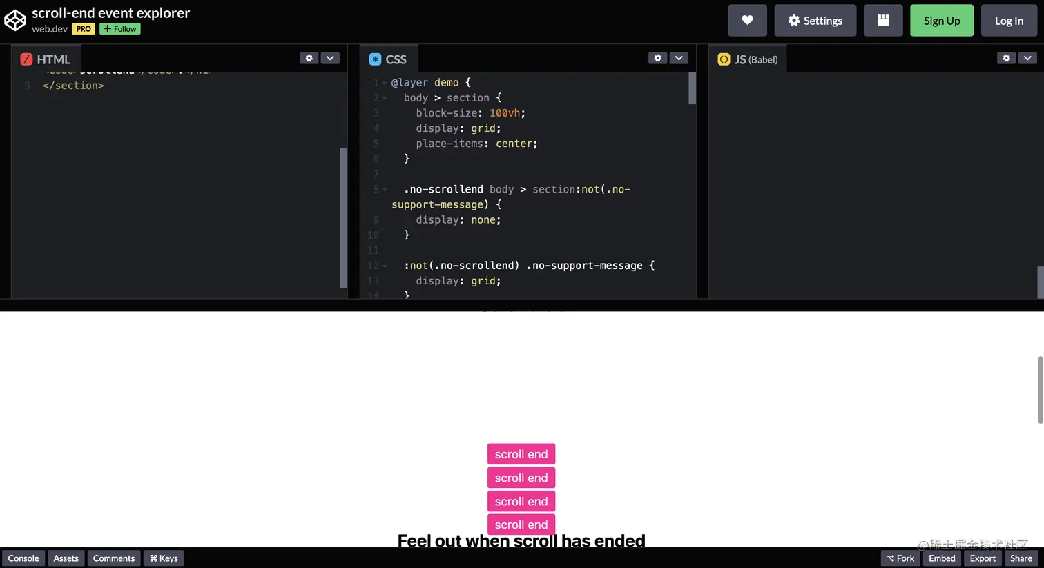 Scrollend：超实用的全新javascript事件大家好，我是 Cuggz。 在开发中，可能会遇到 当页面滚动停 掘金