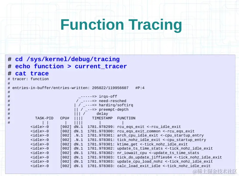 【一文秒懂】Ftrace系统调试工具使用终极指南1、Ftrace是什么 Ftrace是Function Trace的简写 - 掘金