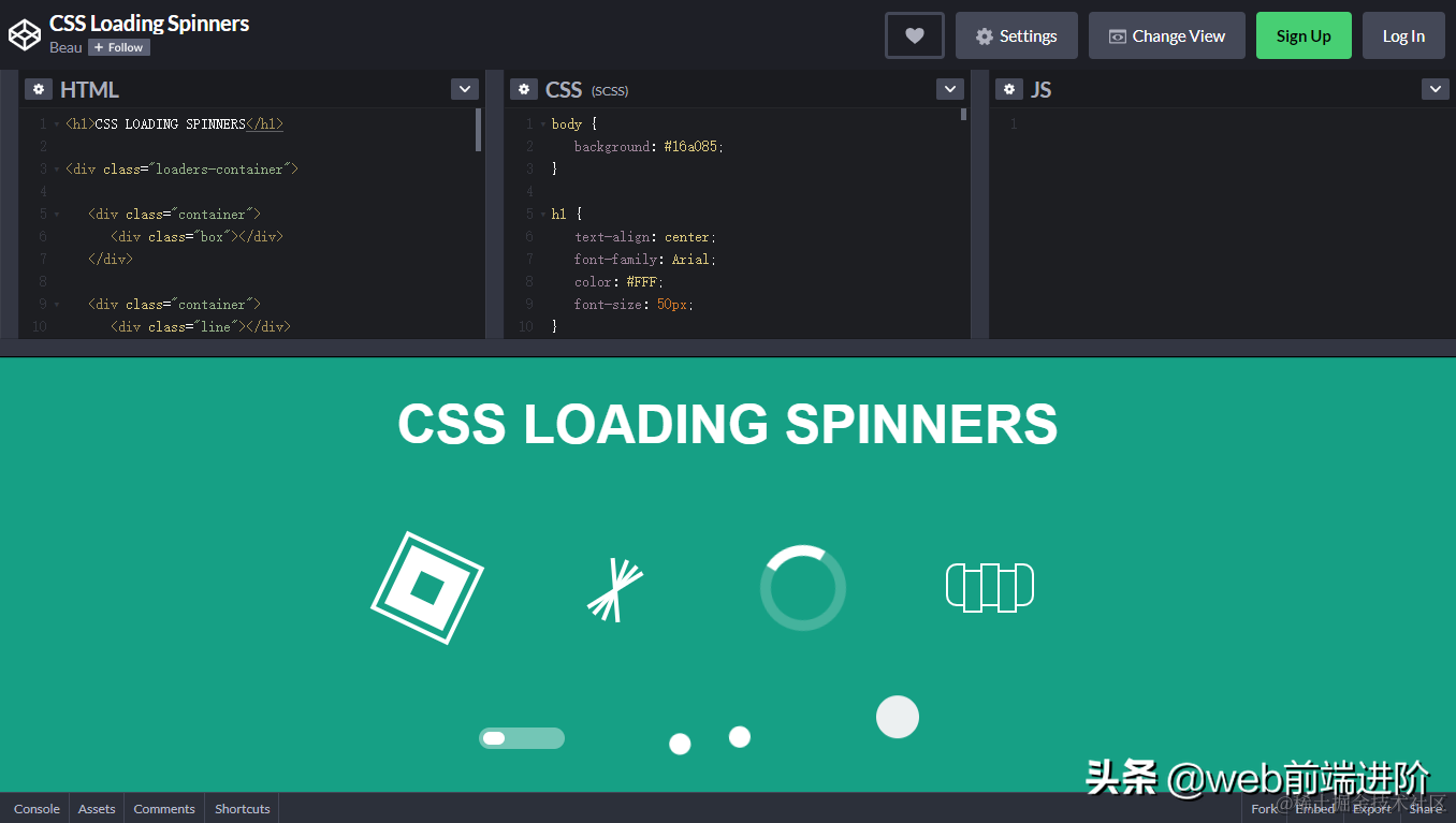 超干货 CSS3/SVG Loading动画集合随着css3实现各种炫酷动画效果越来越流行。今天给大家推荐一些css3和 - 掘金