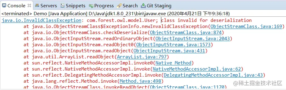 Java基础——serializable Externalizable序列化接口前言 Serializable序列化是将 掘金