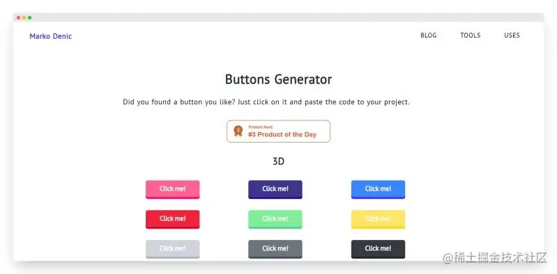 前端按钮生成器！要的就是效率！大家好,我是前端实验室的老鱼！一名资深的互联网玩家，专注分享大前端领域技术、面试宝典、学习 - 掘金
