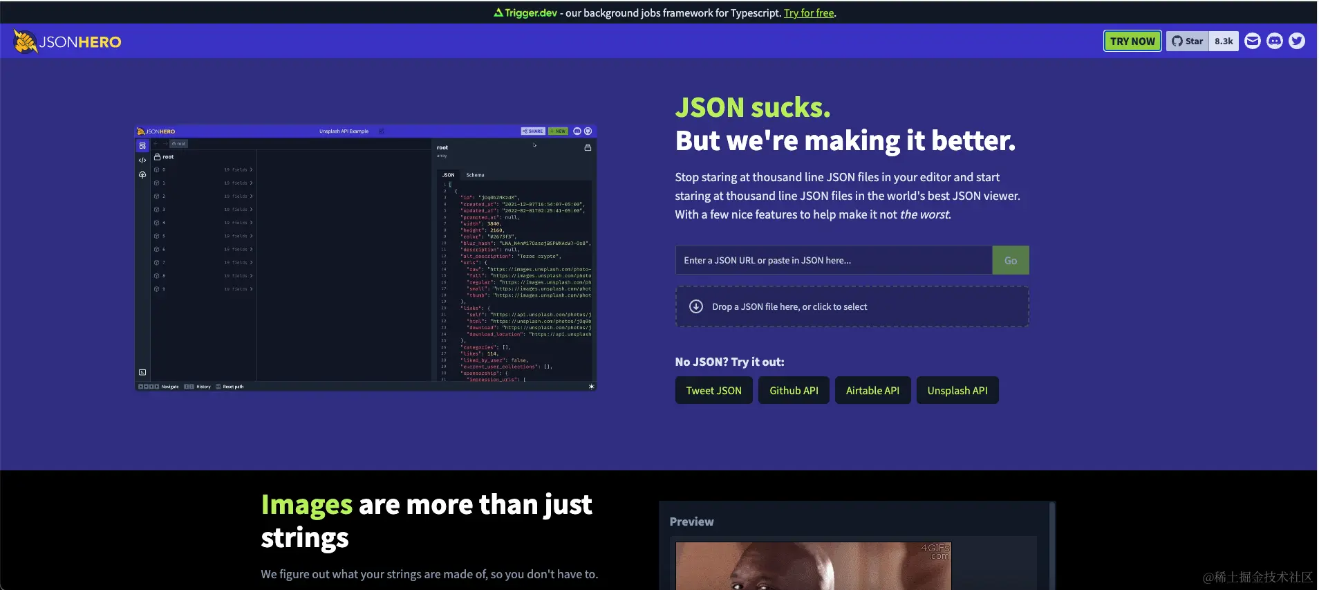 8K star！功能强大的开源JSON可视神器今天我们再推荐一款可视化的JSON调试工具，功能强大且开源免费，让你您快速 - 掘金