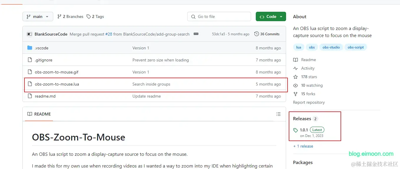 用OBS实现鼠标跟随的局部缩放视频录制用OBS实现鼠标跟随的局部缩放视频录制 在制作技术视频时，我们经常需要录制屏幕上的 - 掘金