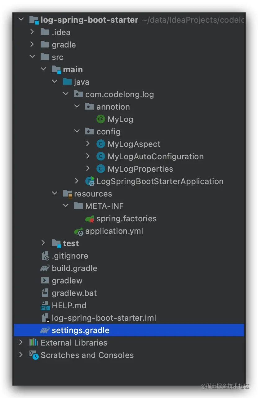SpringBoot自定义日志Starter，可动态拔插配置这里通过EnableMyLog注解来控制是否启动日志功能，只 - 掘金
