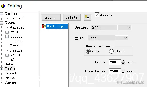 TeeChart基础使用手册在C#中常常使用到Teechart控件绘制图表，但是由于网上这方面资料较少，使用起来不是很方 - 掘金