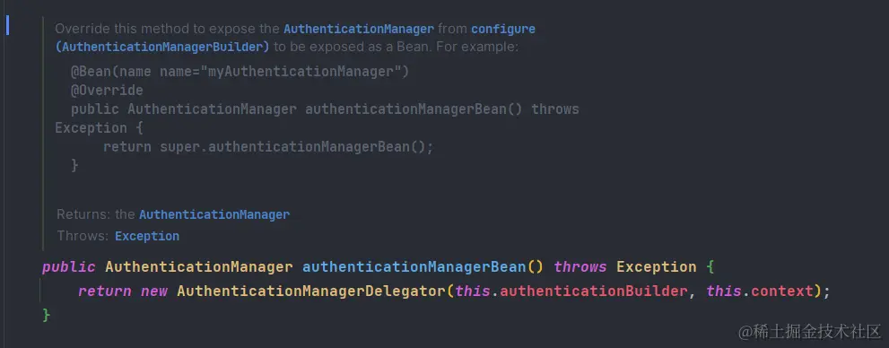 Spring Security初始化过程以及AuthenticationManager详解以及如何自定义认证方式 (1) - 掘金