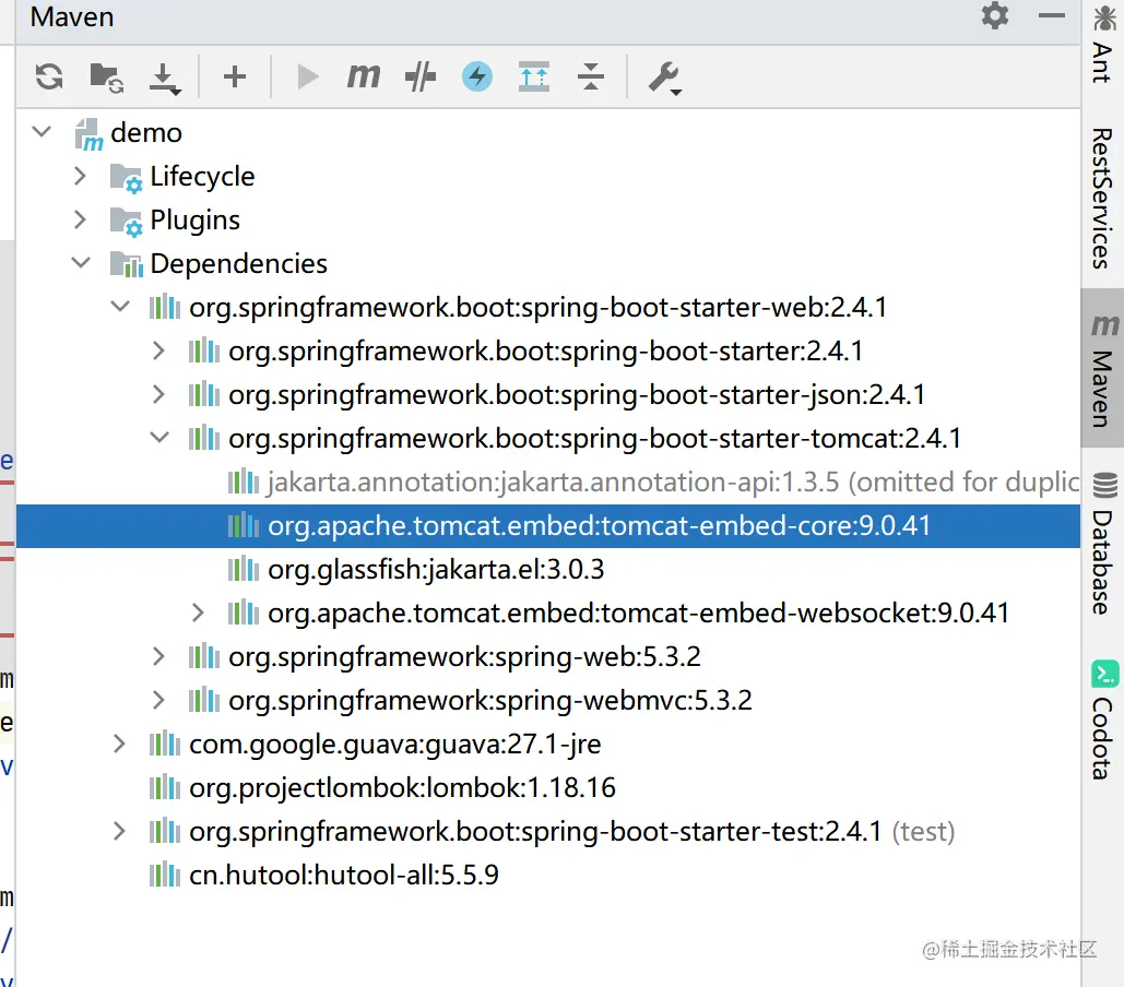 SpringBoot修改内置的Tomcat版本由于项目需要，tomcat需要升级或者进行更换版本的时候需要修改tomca - 掘金