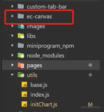 小程序开发Echarts雷达图，一个模版搞定(详细注释)1.首先封装一个初始化Echarts的js文件（提前下载好ec- - 掘金