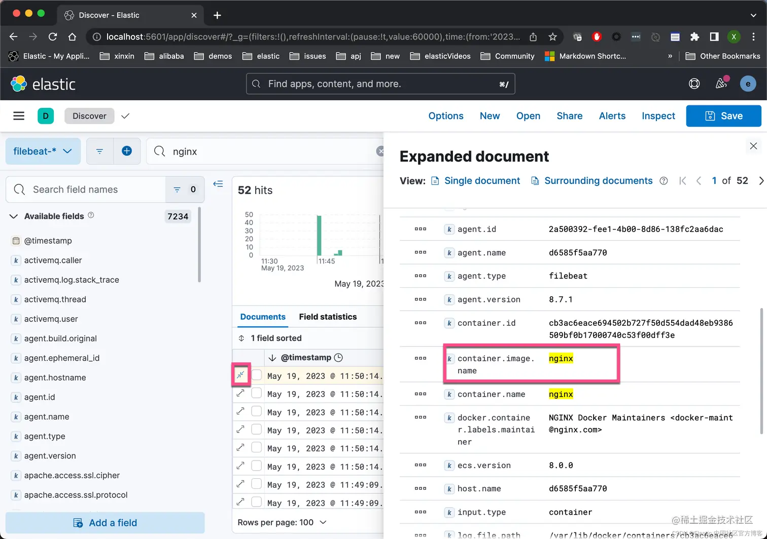 Beats：如何在 Docker 容器中运行 Filebeat今天在这篇博客中，我们将学习如何在容器环境中运行 File - 掘金