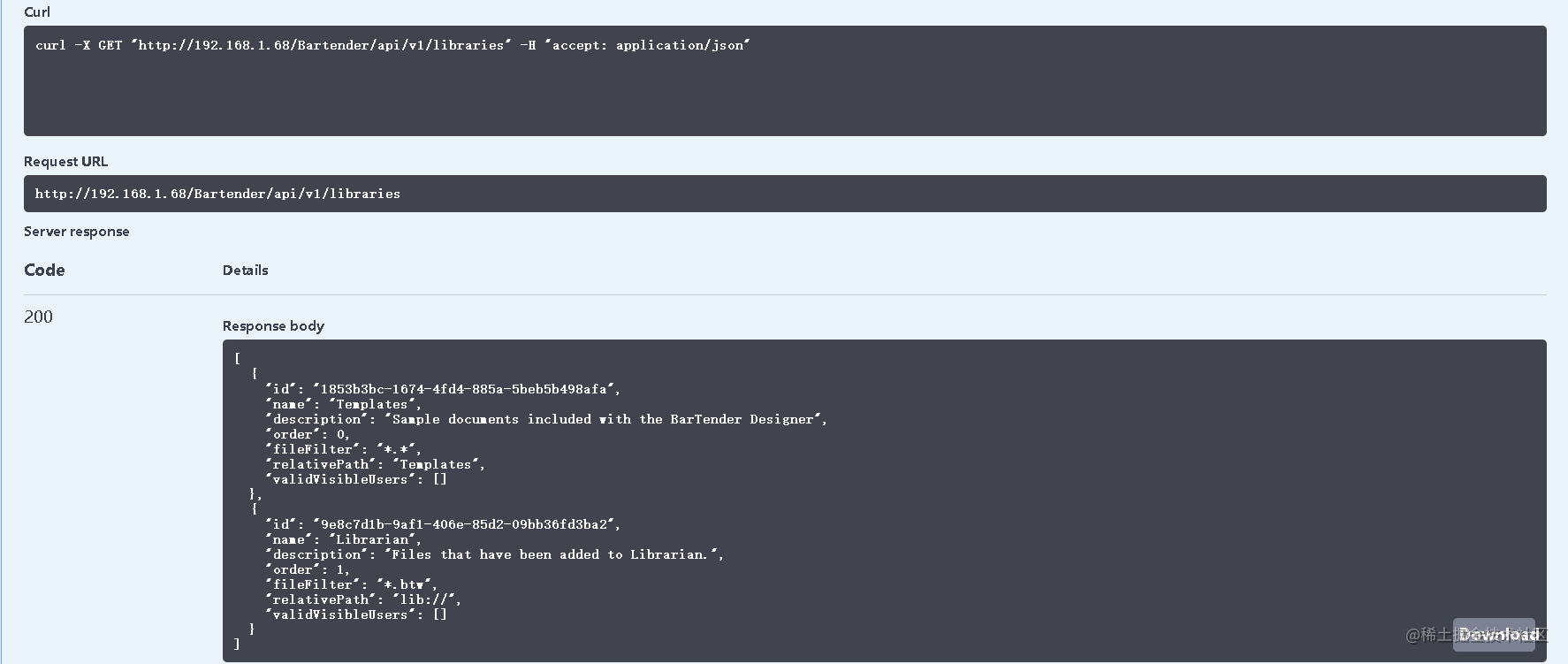 Bartender Http方式调用打印 - 掘金
