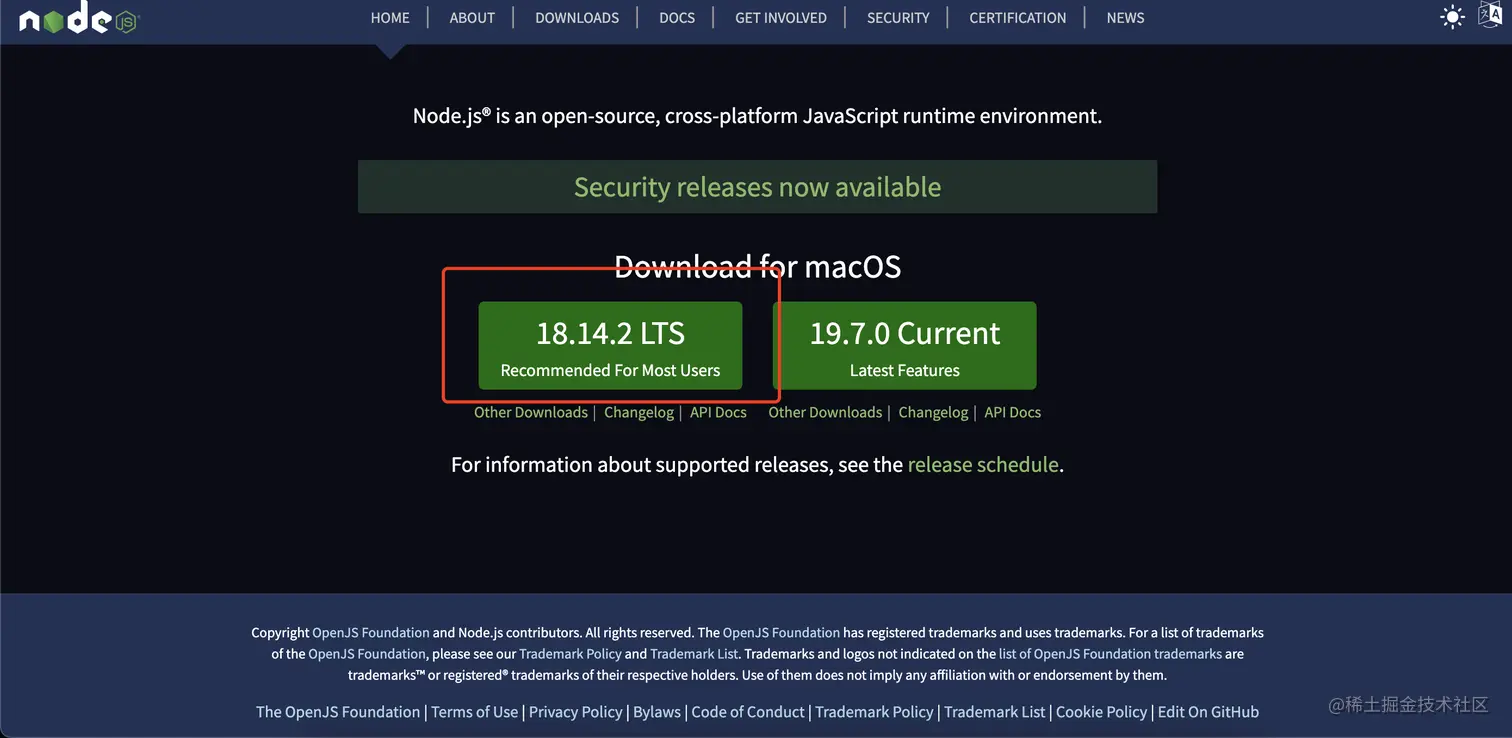 Mac上最简单安装配置多版本Nodejs环境背景 Nodejs版本更新非常迅速，截止目前（2023年2🈷️）已经更新到 - 掘金