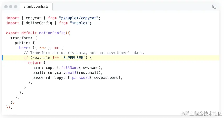 告别手搓！Postgres 一站式测试数据生成方案Snaplet 是一个一站式开发者工具，用来生成还原真实生产环境的数据 - 掘金