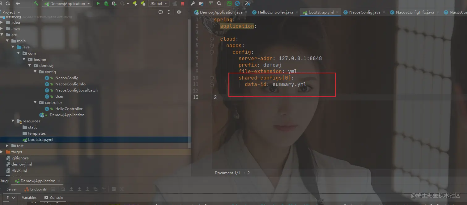 从nacos中读取自定义配置文件的两种方案1.通过配置实现 1.bootstrap配置 2.通过实现Initializi - 掘金