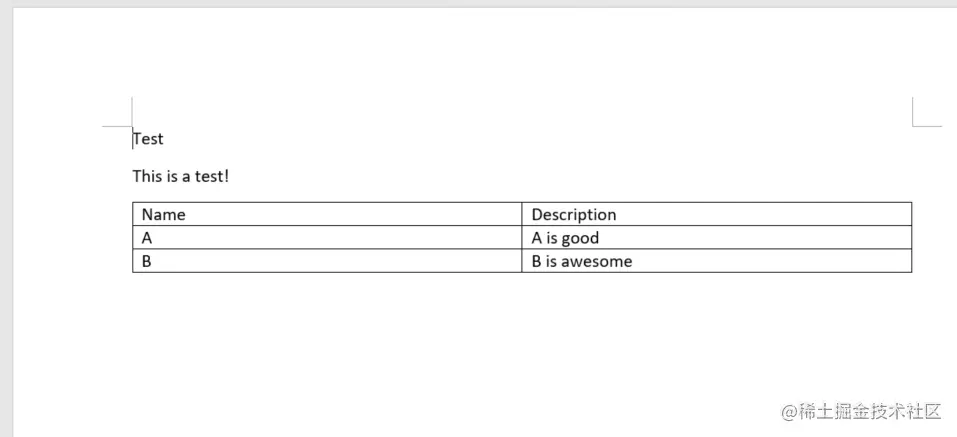 用docx-templates生成word文档，只看这一篇就够了！！背景描述 项目中需要生成word报告给客户。 项目本 - 掘金