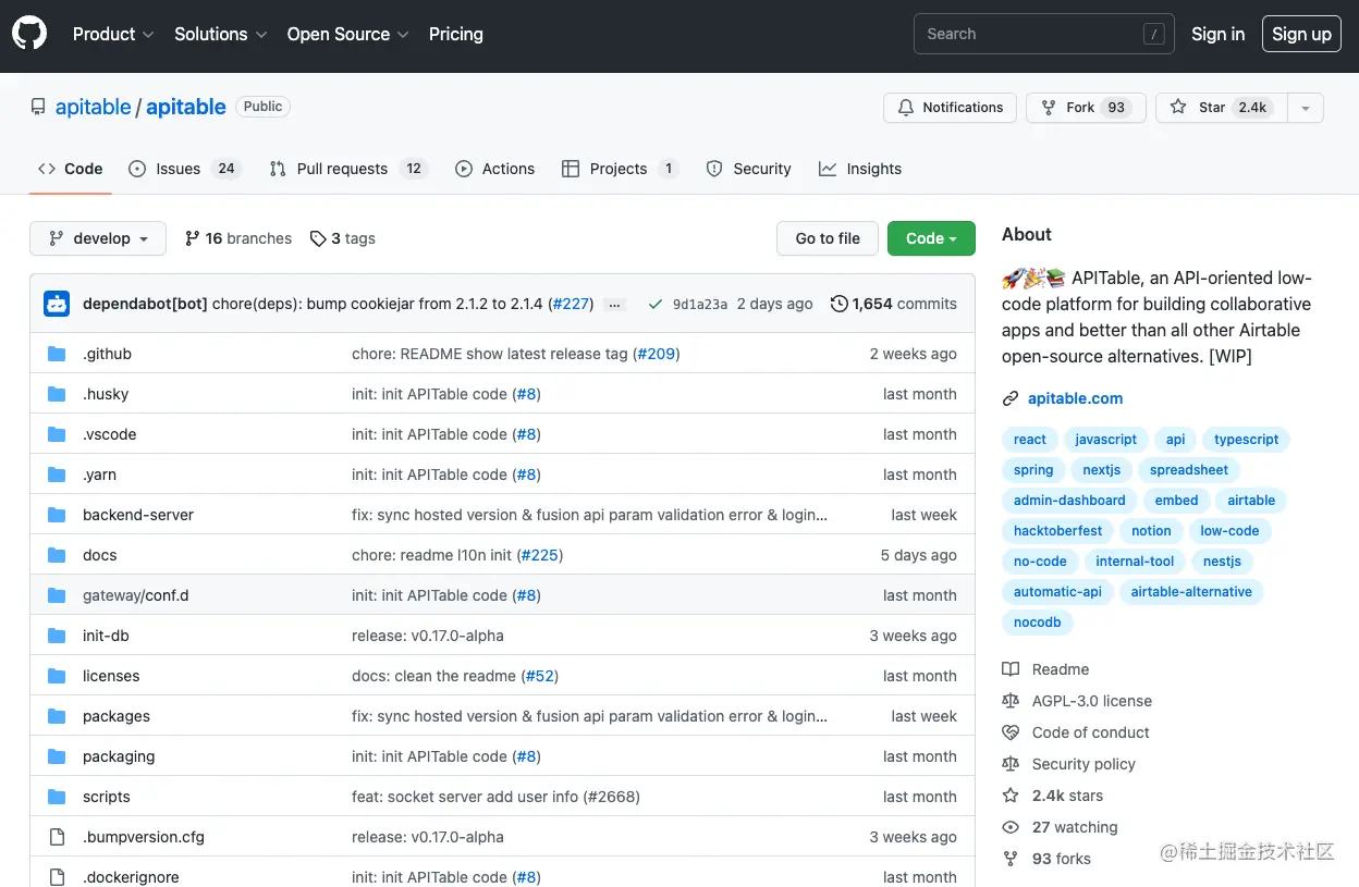 APITable：免费开源的多维表格与可视化数据库，上线1天斩获GitHub星标1000+我们正式发布了vika维格表的 - 掘金
