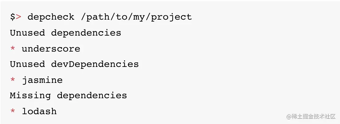 depcheck 检测项目中不用的依赖包随着项目的迭代，项目的 package.json 吃的越来越胖，npm i 的速 - 掘金