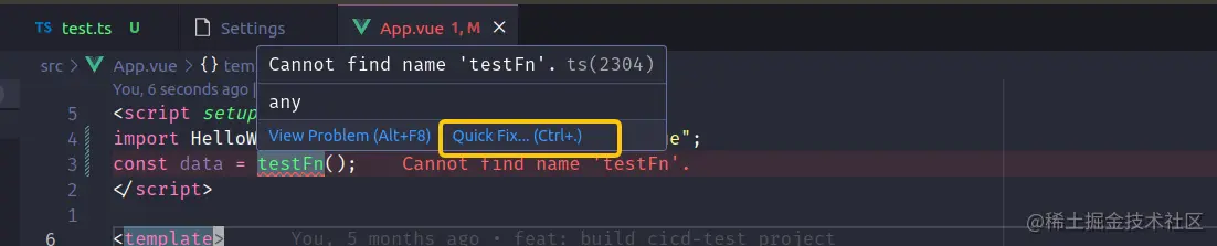 vue3文件 quick fix 失效(No quick fixes available), volar Saving time is too long - 掘金