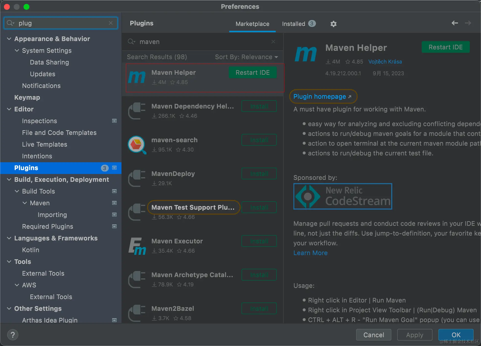 idea Maven Helper插件使用方法idea Maven Helper插件使用方法 [TOC] 🔊Maven - 掘金
