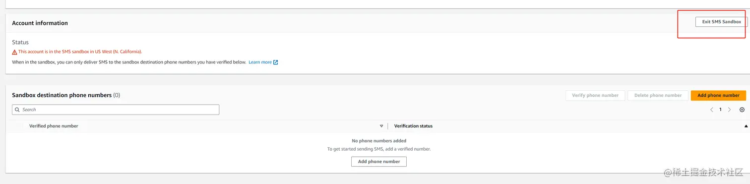 AWS短信服务Amazon Simple Notification Service服务详细申请配置过程，java代码示例 - 掘金