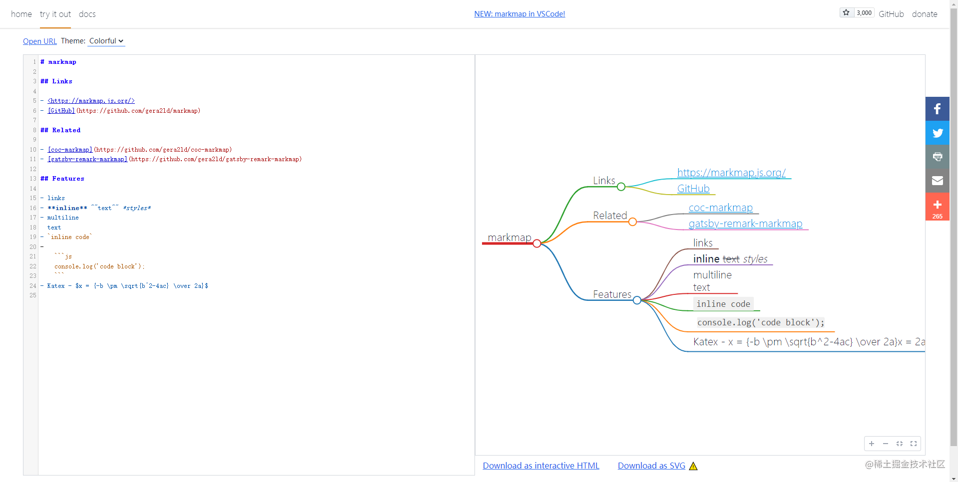 Markmap 让你几行代码生成一个思维导图 - 掘金