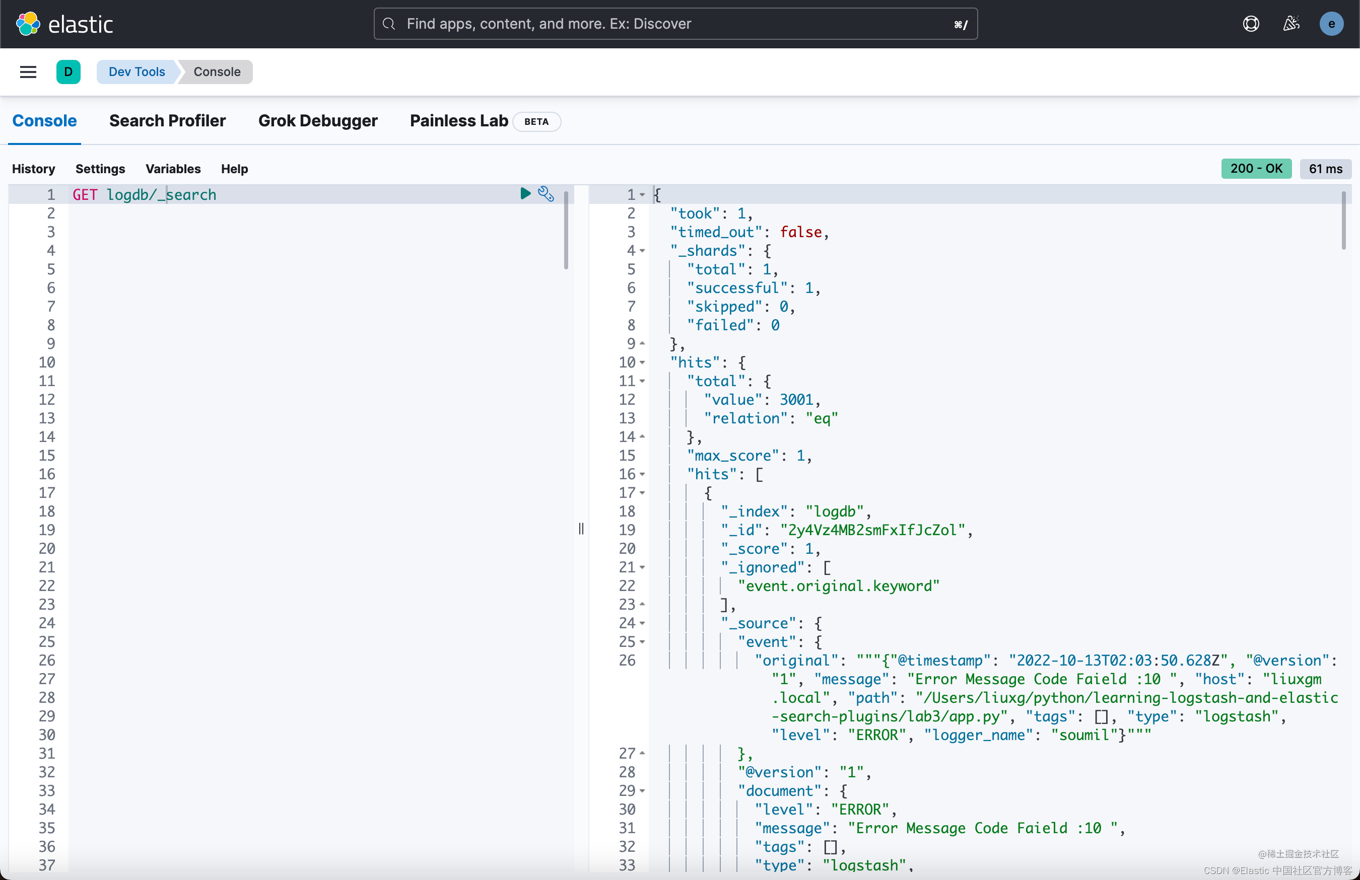 Elasticsearch：运用 Python 实时通过 Logstash 写入日志到 Elasticsearch 掘金