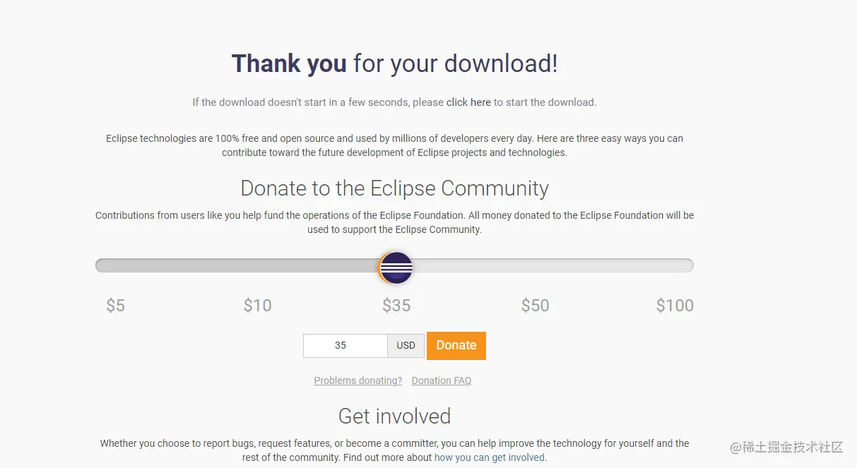 Eclipse下载安装配置使用eclipse下载 下载地址 百度网盘链接 官方下载 首先打开官网 找到 Download 掘金 