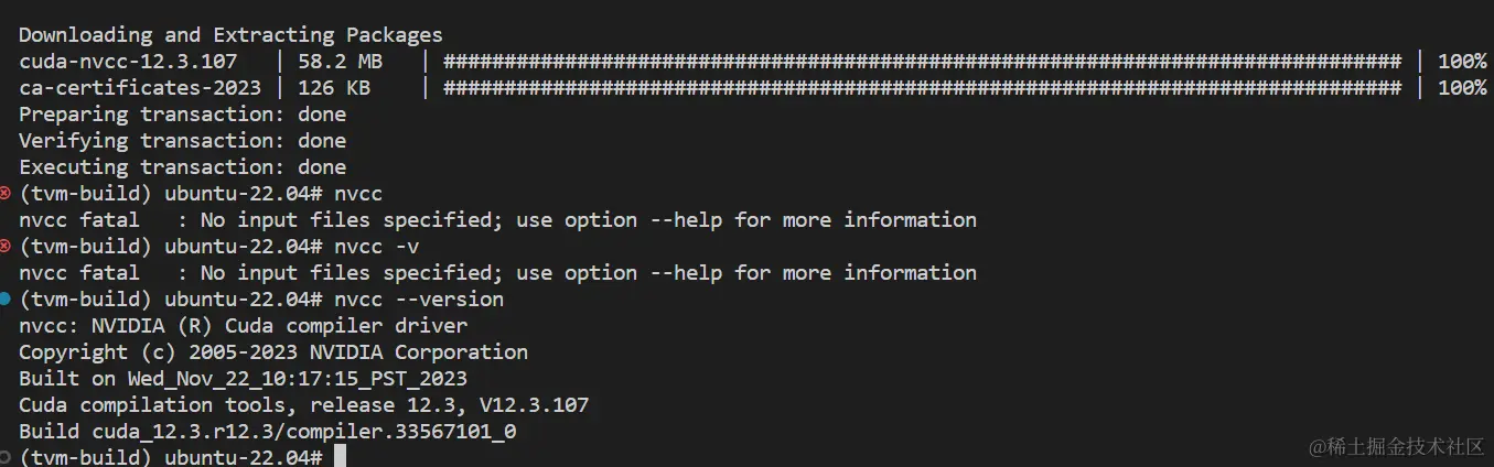 cuda安装nvcccuda安装nvcc conda install cuda-nvcc -c nvidia -y 这些 - 掘金