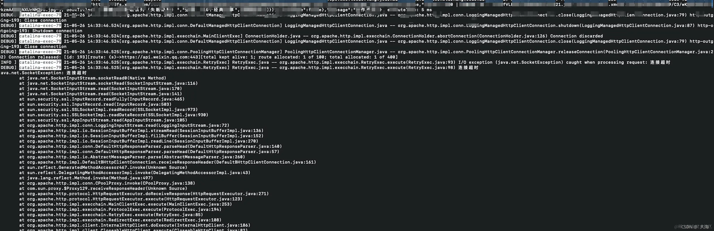 使用HttpClient请求超时- I/O exception (java.net.SocketException) caught when processin - 掘金
