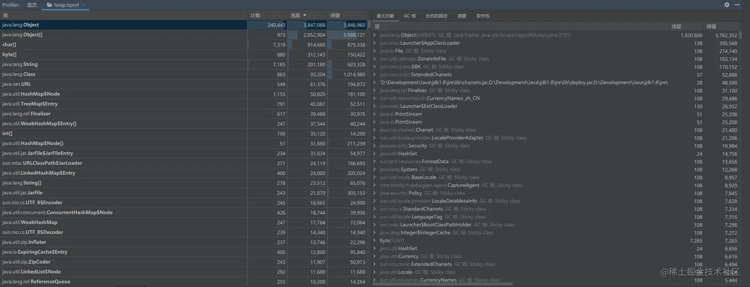 JVM之内存Heap Dump文件与GC日志分析Heap Dump，称为堆转储文件，是Java进程在某个时间内的快照。在 - 掘金