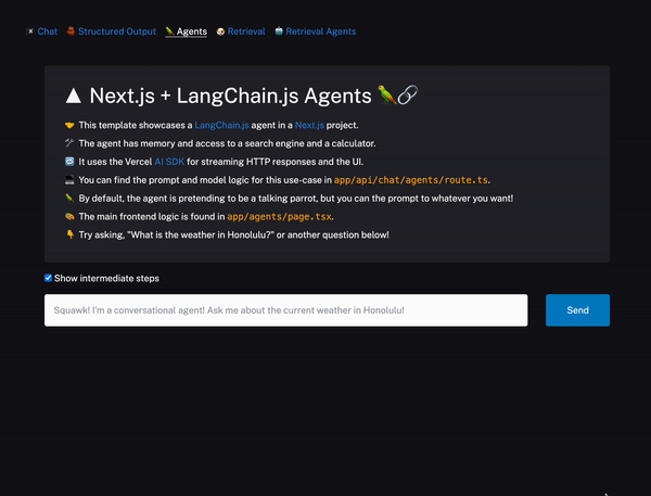 LangChain + Next.js 入门级Next.js中LangChain项目的入门模板和示例用例包括聊天、代理和 - 掘金