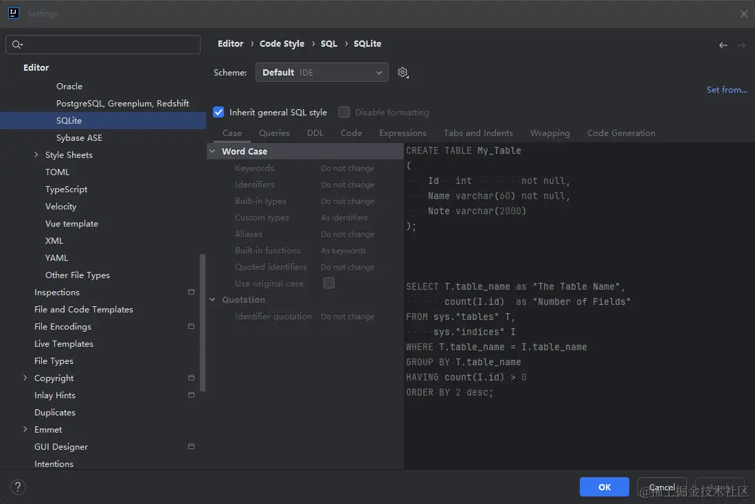 IDEA：mapper.xml 文件中 sql 的格式化sql 格式化设置 参考 Idea设置Mapper.xml文件中 - 掘金