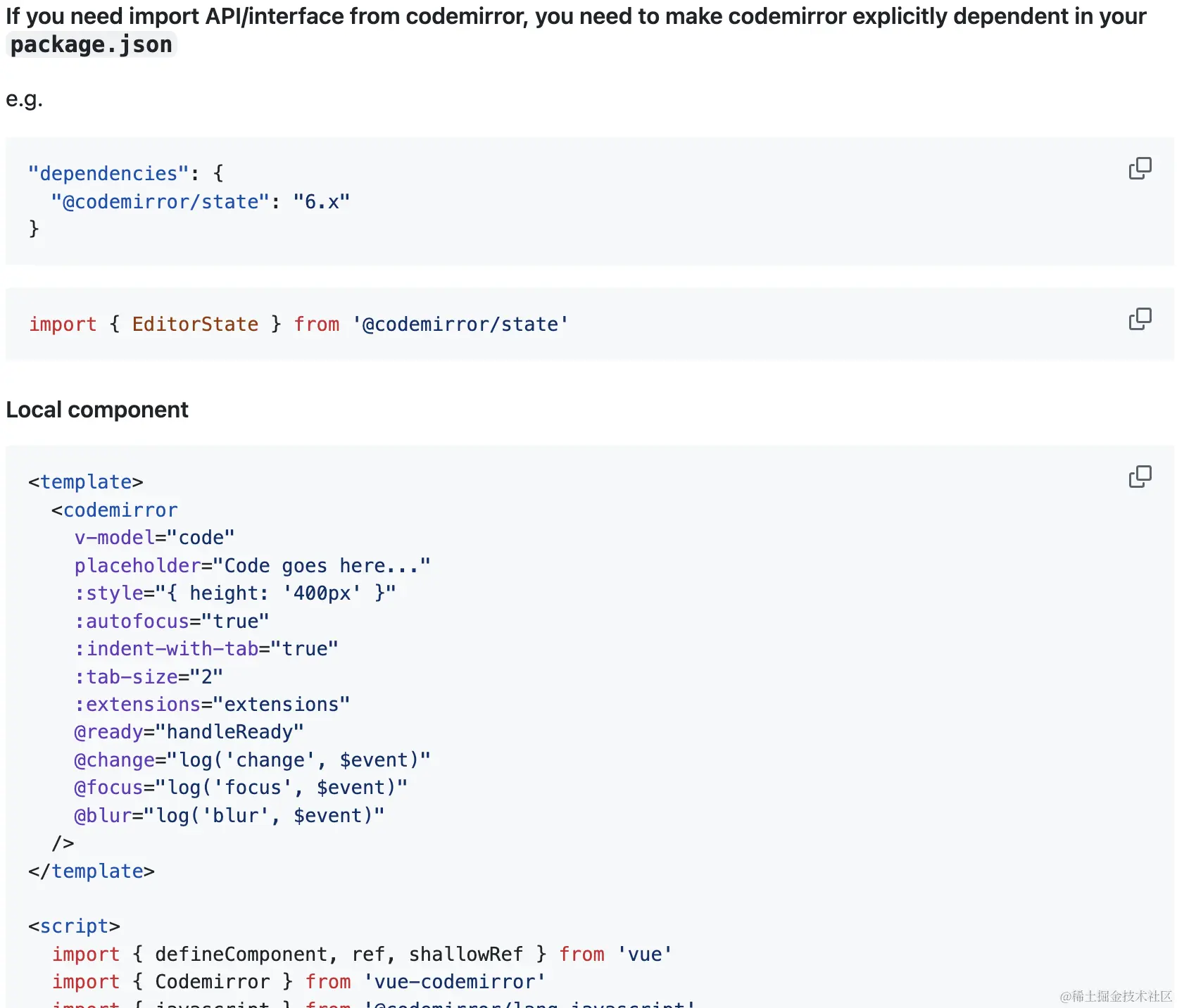 Codemirror编辑器中引入其他语言支持的方式官方仓库地址：https://github.com/surmon-ch - 掘金
