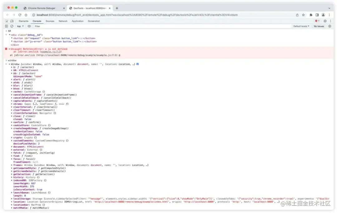 基于chrome Devtools的远程调试实现devtools Remote Debugger 正如其名，是一个基于最 掘金