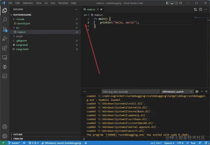 在vscode中实现rust编程调试指南在 Vs Code 中调试 Rust：终极指南 Rust因其易用性、安全性和高性 掘金