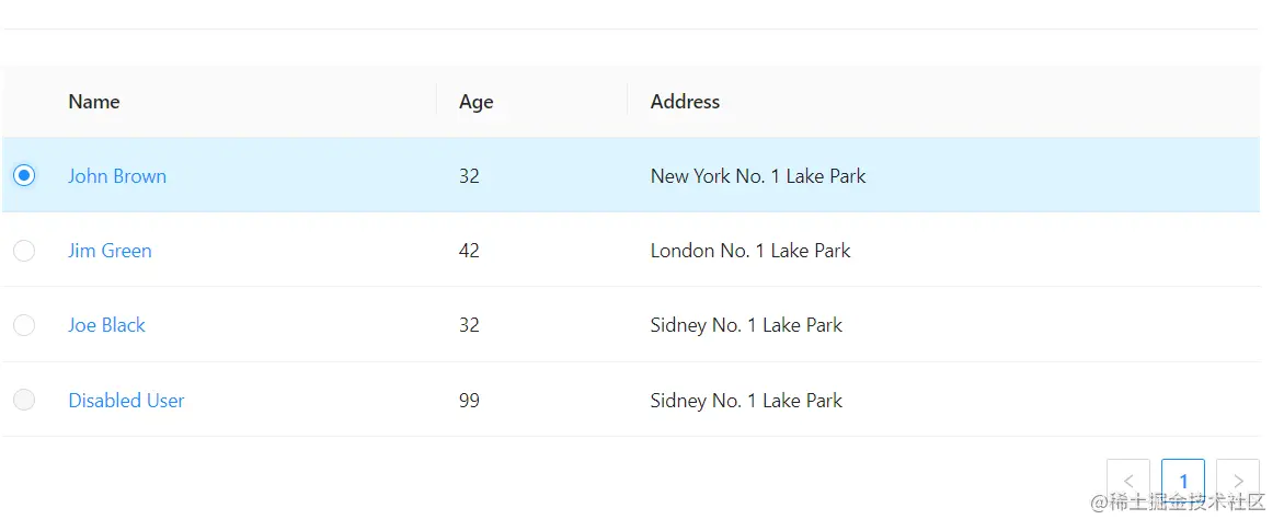 antd Table 点击选中行并高亮整行antd Table 点击选中行并高亮整行; 如果不想使用rowSelecti - 掘金