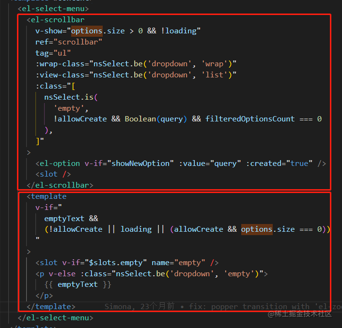 【Element Plus】自定义Select组件下拉框内容 - 掘金