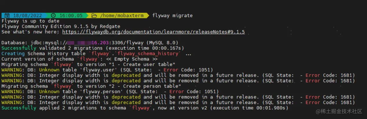 Flyway入门教程Flyway 是一款开源的数据库版本管理工具。它可以很方便的在命令行中使用，或者在Java应用程序中 - 掘金