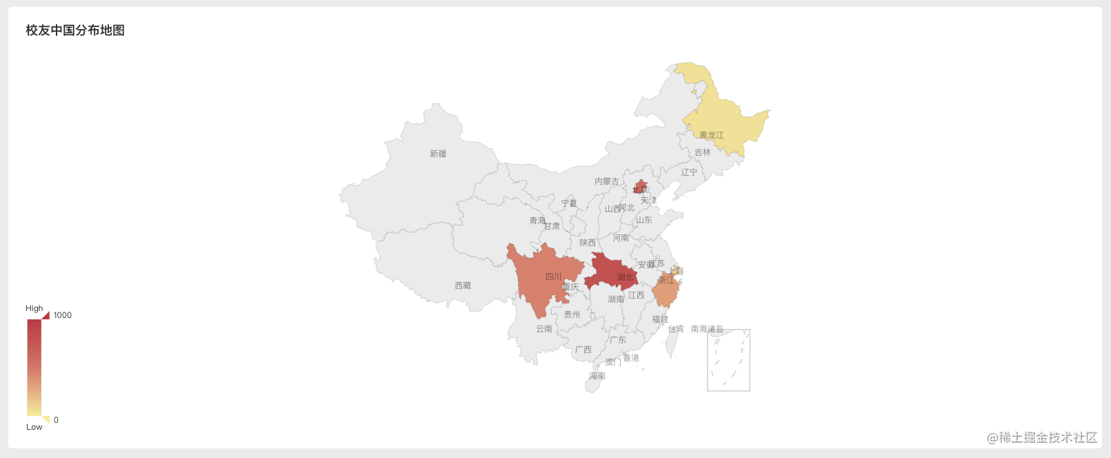 Vue 项目中使用 ECharts 来绘制世界地图和中国地图 - 掘金