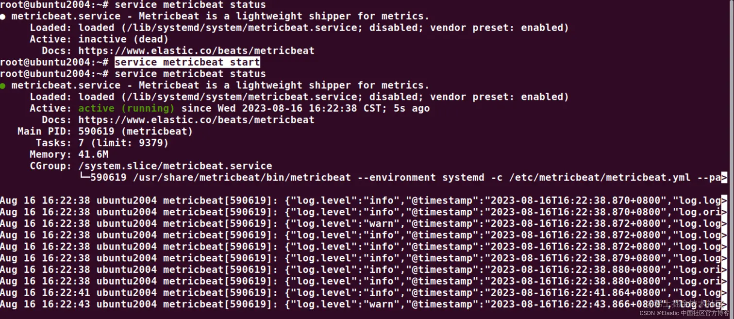 Beats：安装及配置 Metricbeat （一）- 8.x在我之前的文章： Beats：Beats 入门教程 （一） - 掘金