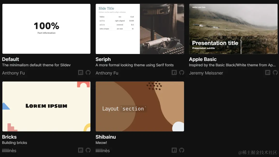 Slidev：为开发者而生的幻灯片工具Slidev：程序员的演示艺术，让思想在Markdown中跃动 - 精选真开源 释 - 掘金